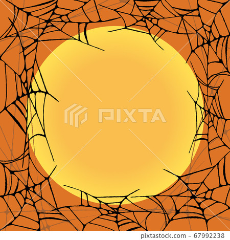 Spider web and full moon background - Stock Illustration [67992238] - PIXTA