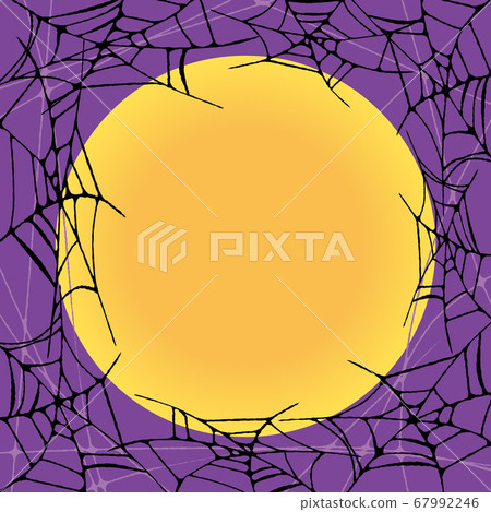 Spider web and full moon background - Stock Illustration [67992246] - PIXTA