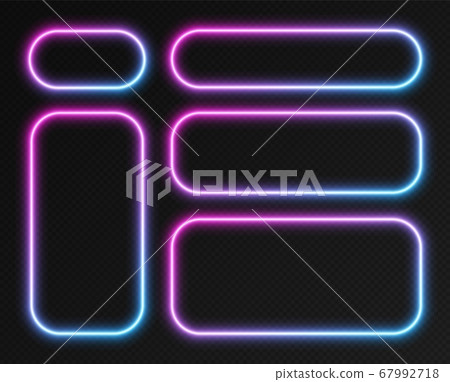 Neon gradient frames set, collection of... - Stock Illustration ...