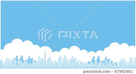 City view Simple cityscape background material - Stock Illustration ...