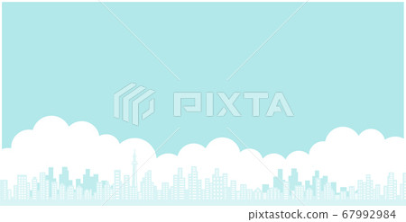 City view Simple cityscape background material - Stock Illustration ...