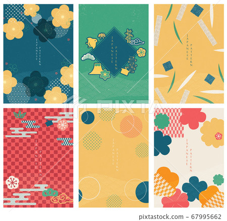 Japanese template vector. Line pattern in Asian - Stock Illustration ...