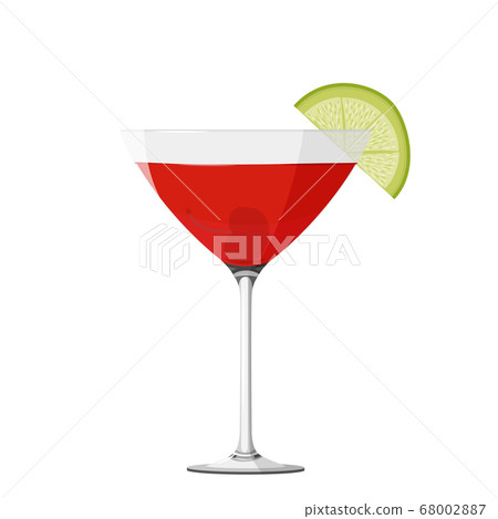 Cosmopolitan cocktail realistic vector... - Stock Illustration ...