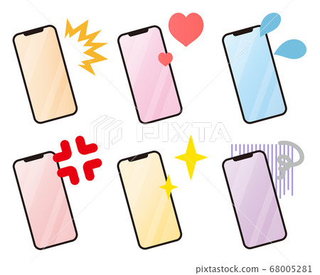 Various smartphone patterns - Stock Illustration [68005281] - PIXTA