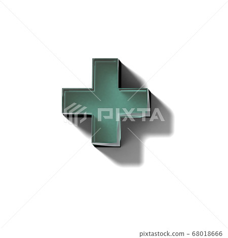 Real glass block plus sign - Stock Illustration [68018666] - PIXTA