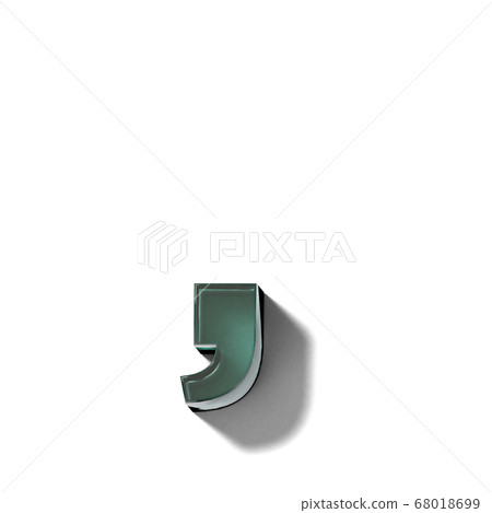 Realistic glass block comma - Stock Illustration [68018699] - PIXTA
