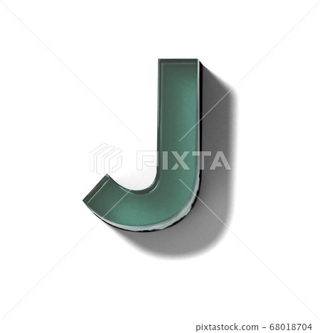 Realistic glass block J - Stock Illustration [68018704] - PIXTA