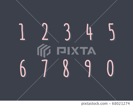 Handwritten numbers - Stock Illustration [68021274] - PIXTA