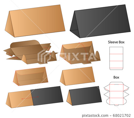 Box packaging die cut template design. 3d mock-up - Stock Illustration ...