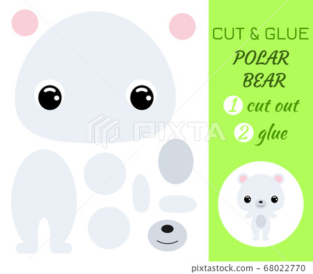 Cut and glue baby polar bear. Educational paper - Stock Illustration ...
