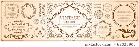 Vintage frame design template copy space luxury... - Stock Illustration ...
