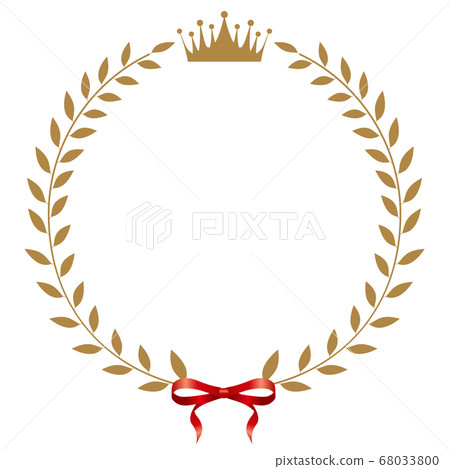Crown ribbon gold icon - Stock Illustration [68033800] - PIXTA