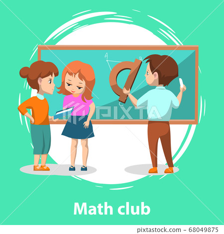 Group of Kids Solving Math Problems Vector Image - Stock Illustration ...