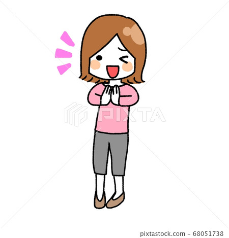 Requesting women - Stock Illustration [68051738] - PIXTA