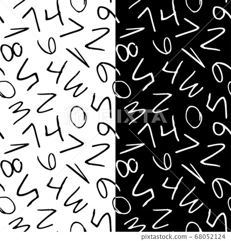 White and black school math seamless pattern - Stock Illustration ...