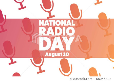 National Radio Day. August 20. Holiday concept.... - Stock Illustration ...