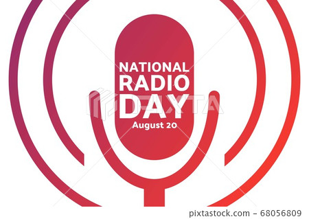National Radio Day. August 20. Holiday concept.... - Stock Illustration ...