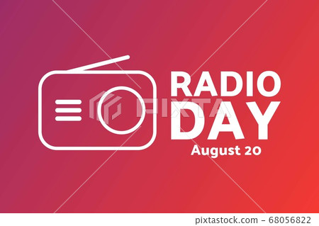 National Radio Day. August 20. Holiday concept.... - Stock Illustration ...