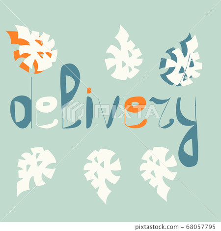 Handwritten vector typography for delivery... - Stock Illustration ...
