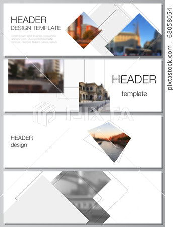 Vector layout of headers, banner design... - Stock Illustration ...