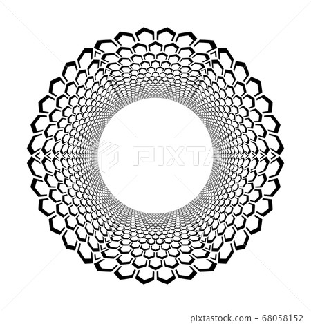 Circle frame. Abstract geometric rotation pattern. - Stock Illustration ...