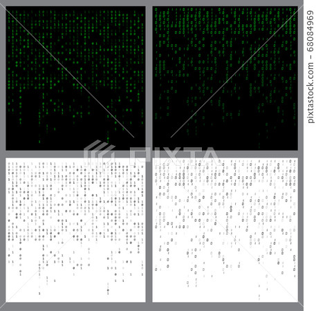 Binary code falling. Programming fading patterns - Stock Illustration ...