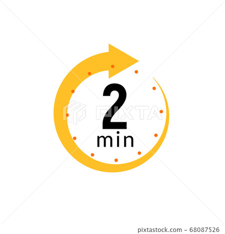 2 minutes clock quick number icon. 2min time... - Stock Illustration ...
