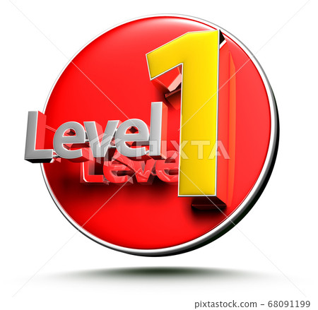 Level 1 3d. - Stock Illustration [68091199] - PIXTA