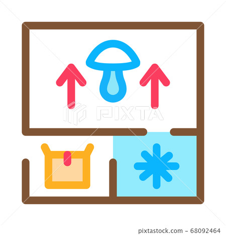mushroom farm planning icon vector outline... - Stock Illustration ...