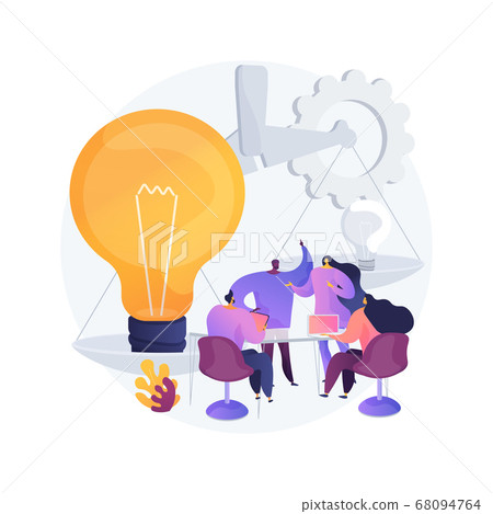 Brainstorming abstract concept vector... - Stock Illustration [68094764 ...
