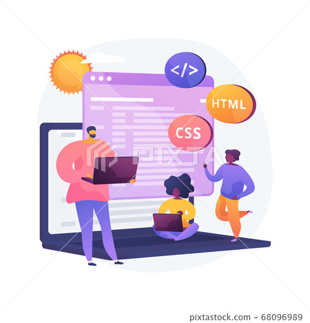Computer programming camp abstract concept... - Stock Illustration ...