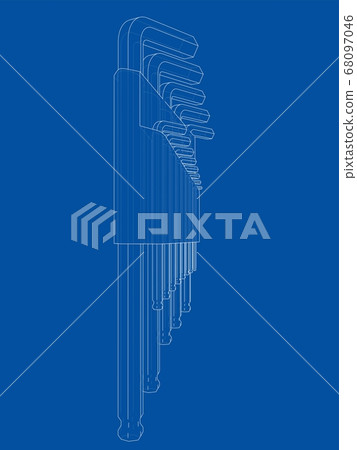 Set of hexagon tools - Stock Illustration [68097046] - PIXTA