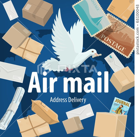 Air mail service, freight and parcels delivery - Stock Illustration ...