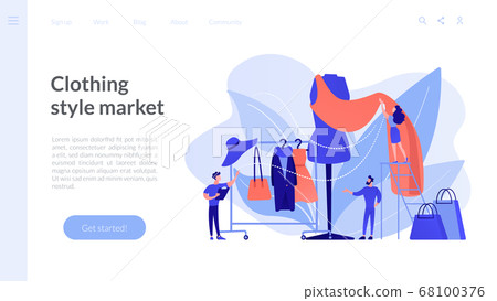 Fashion industry concept landing page. - Stock Illustration [68100376] - PIXTA