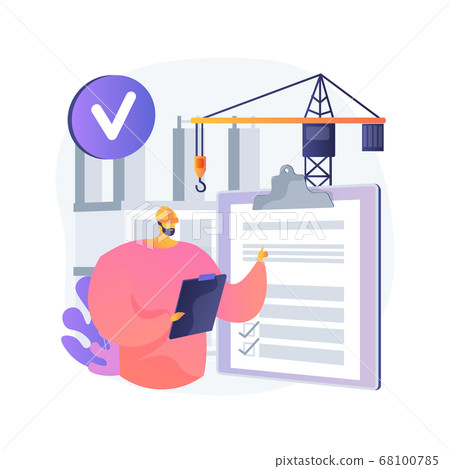 Construction quality control abstract concept... - Stock Illustration ...