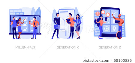 Generational change abstract concept vector... - Stock Illustration ...