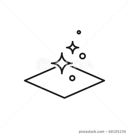 Clean surface outline icon, easy cleaning... - Stock Illustration ...