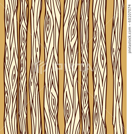 Seamless texture with doodle tree trunks. Vector-插圖素材 [68107074] - PIXTA圖庫