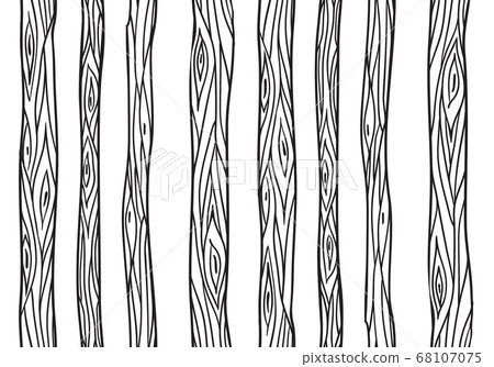Seamless texture with doodle tree trunks. Vector - Stock Illustration ...