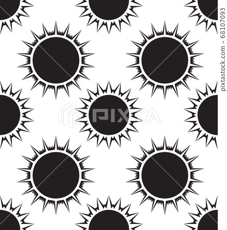 Seamless texture with the sun. Vector background - Stock Illustration ...