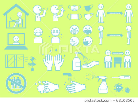 Infection prevention pictogram - Stock Illustration [68108503] - PIXTA