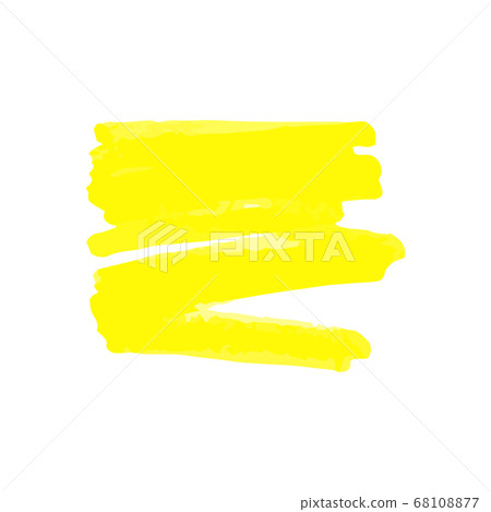 Yellow blot or mark from marker or highlighter,... - Stock Illustration ...