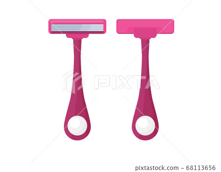 Flat vector razor isolated on color background - Stock Illustration ...
