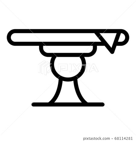 Round garden table icon, outline style - Stock Illustration [68114281 ...