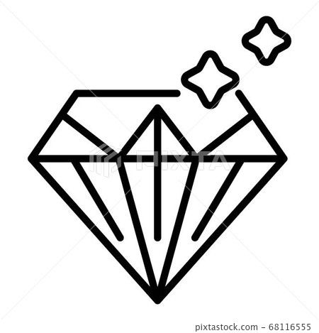 Brilliant icon, outline style - Stock Illustration [68116555] - PIXTA