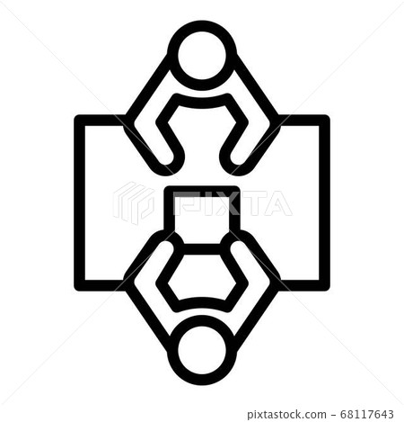 Customer talking icon, outline style - Stock Illustration [68117643 ...