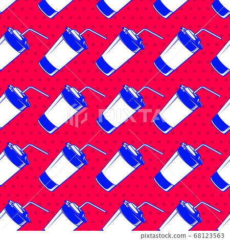 Colorful Pop art seamless pattern with a paper... - Stock Illustration ...