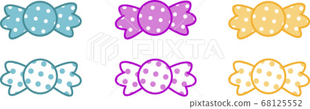 Three color dot pattern candy - Stock Illustration [68125552] - PIXTA