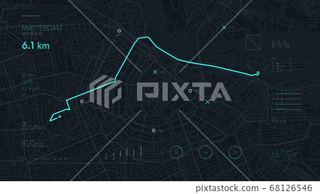 Futuristic navigate mapping technology... - Stock Illustration ...