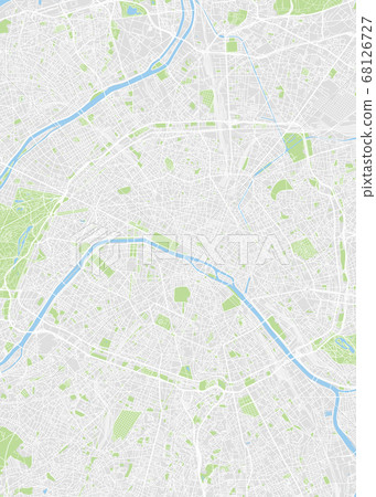 City map Paris, color detailed plan, vector - Stock Illustration ...
